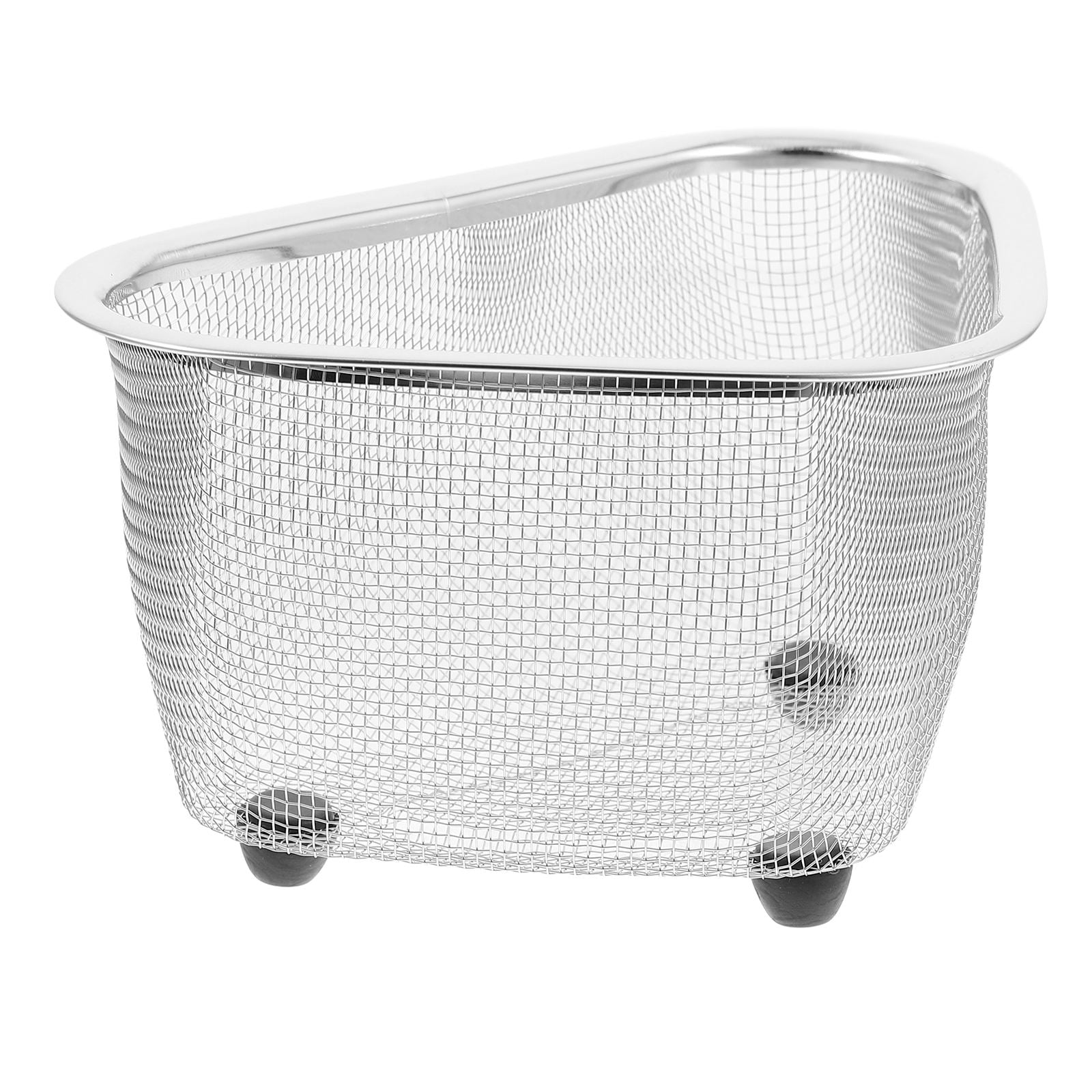 COSMOBETTY Silver Sink Corner Draining Basket 1Set For Efficient ...