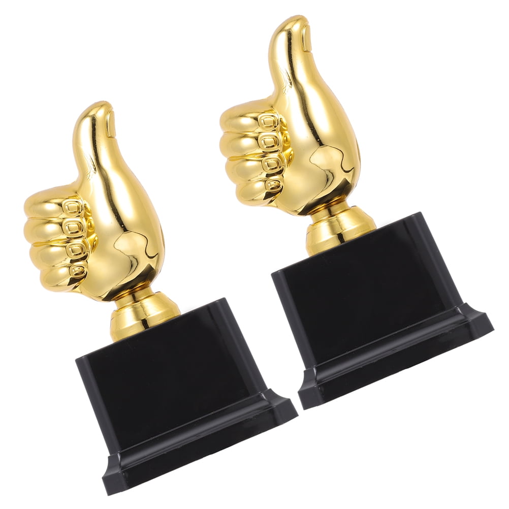 COSMOBETTY Soccer Trophy for Kids 2Set Thumb Shape Plastic Decorative ...