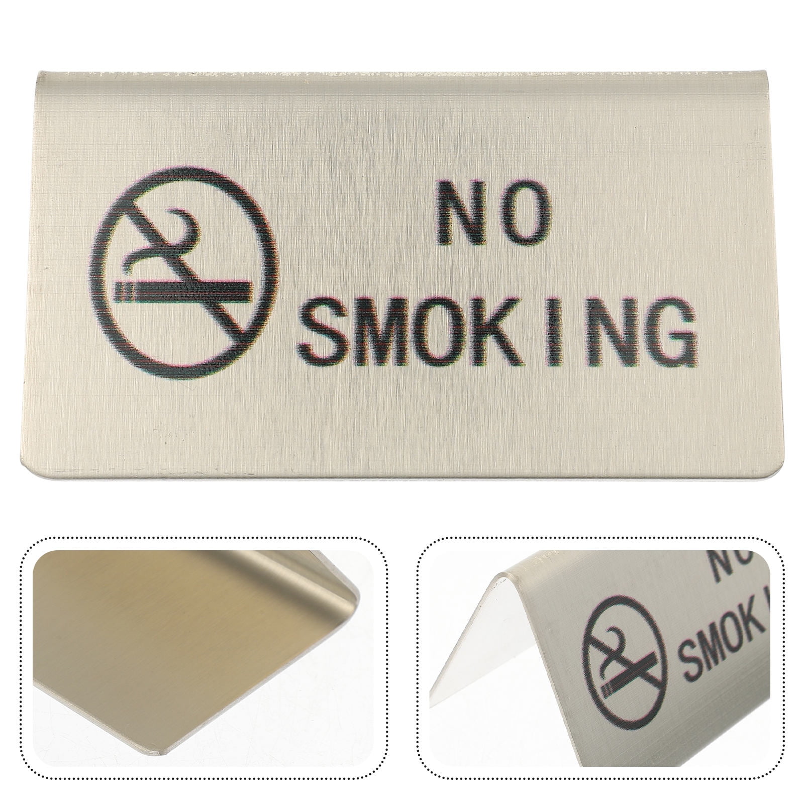 COSMOBETTY Stainless Steel No Smoking Sign Board for Public Use and ...