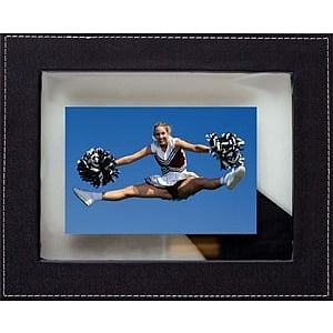 COSMOPOLITAN STITCH FLOAT Black Leather 5x7 frame by Dennis Daniels ...