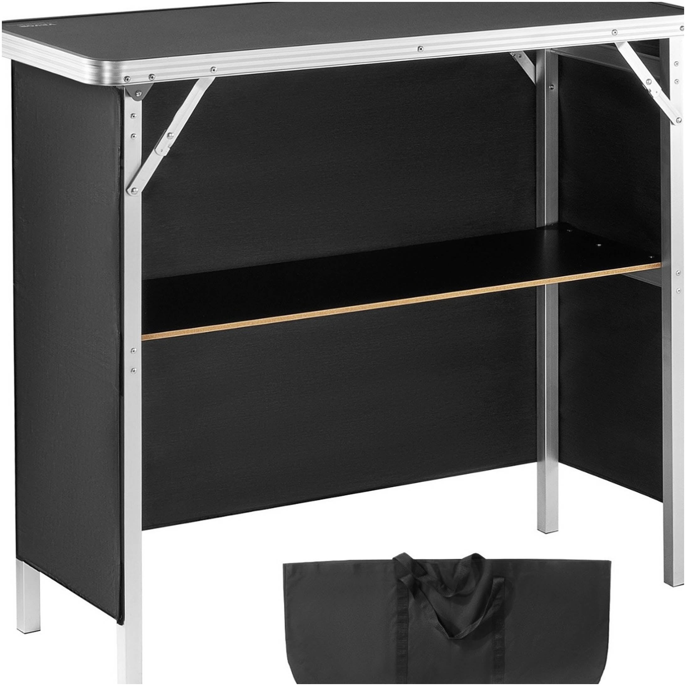 COSMOS Folding Portable Bar Table with Carrying Case, Collapsible ...