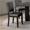 COSMOS Modern Transitional Dark Gray Upholstered Dining Chairs, Set of ...
