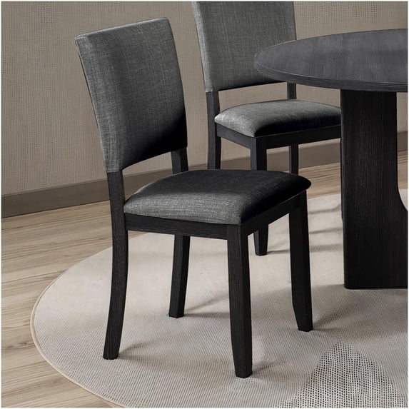 COSMOS Modern Transitional Dark Gray Upholstered Dining Chairs, Set of ...