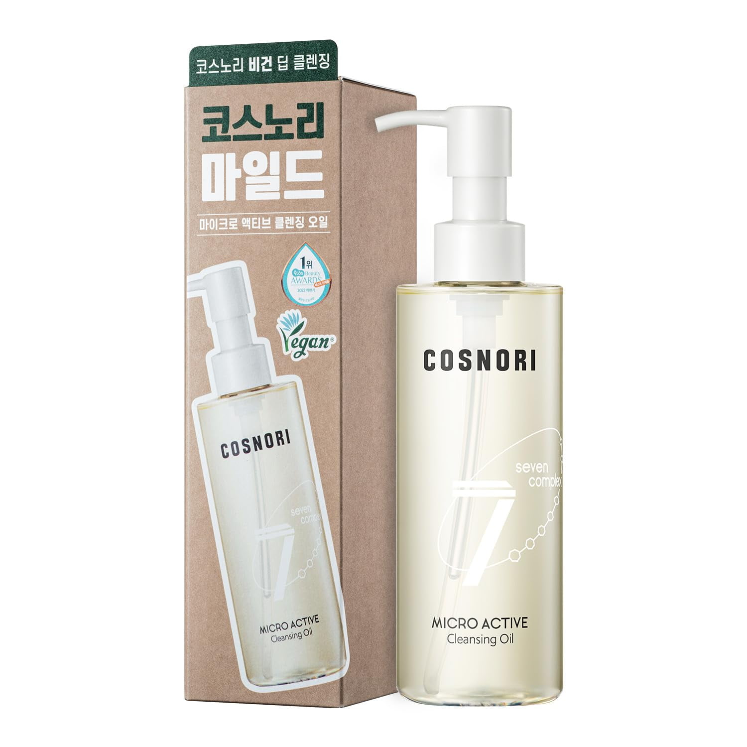 COSNORI Micro Active Cleansing Oil - Vegan Facial Cleansing Oil, Fresh and Light Finish - Gentle ...