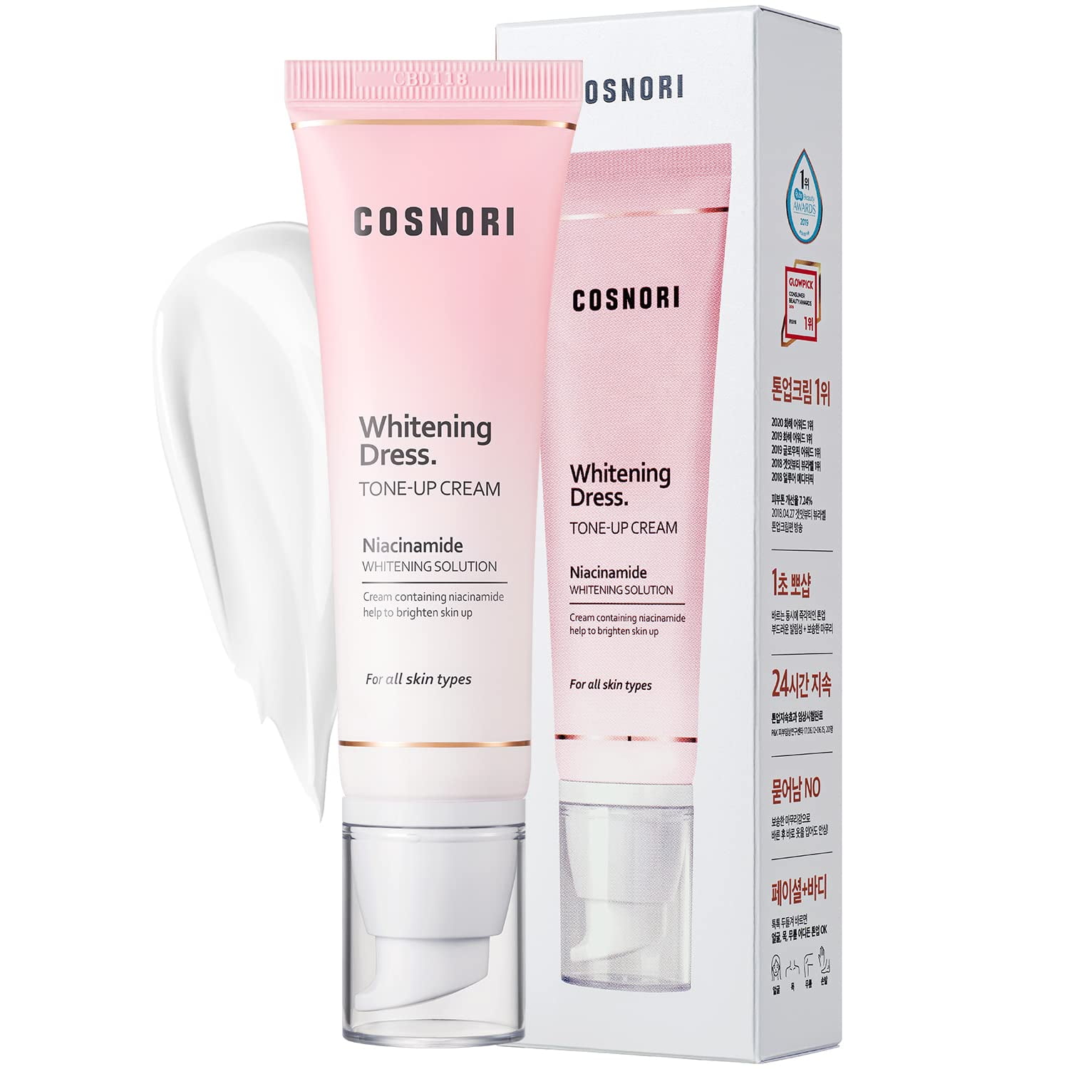 Customer reviews for COSNORI Whitening Dress Tone-up Cream - Skin Radiance Face Moisturizer ...