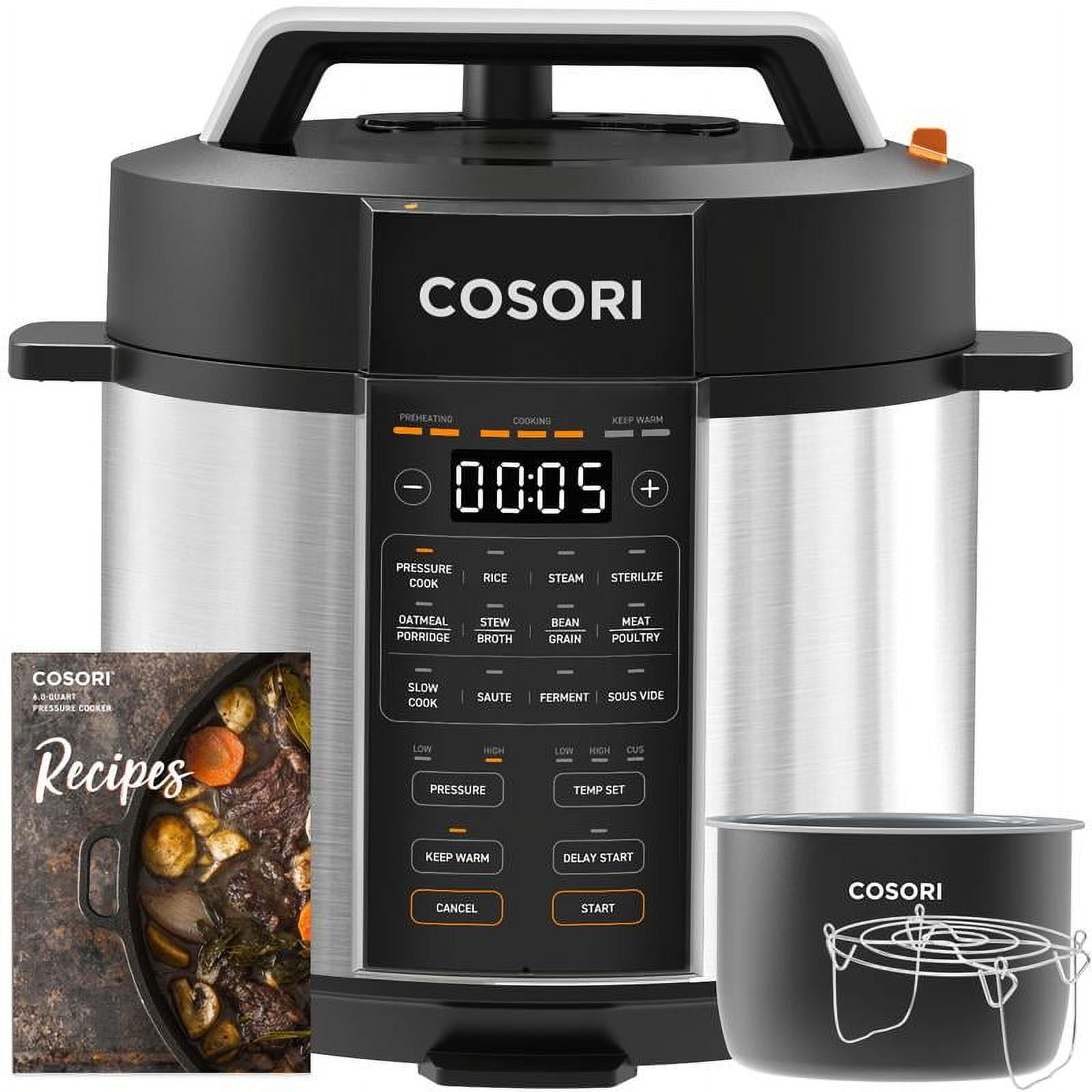 COSORI Electric Pressure Cooker 6-Qt, 9-in-1 Multi-Cooker: Rice, Sauté ...