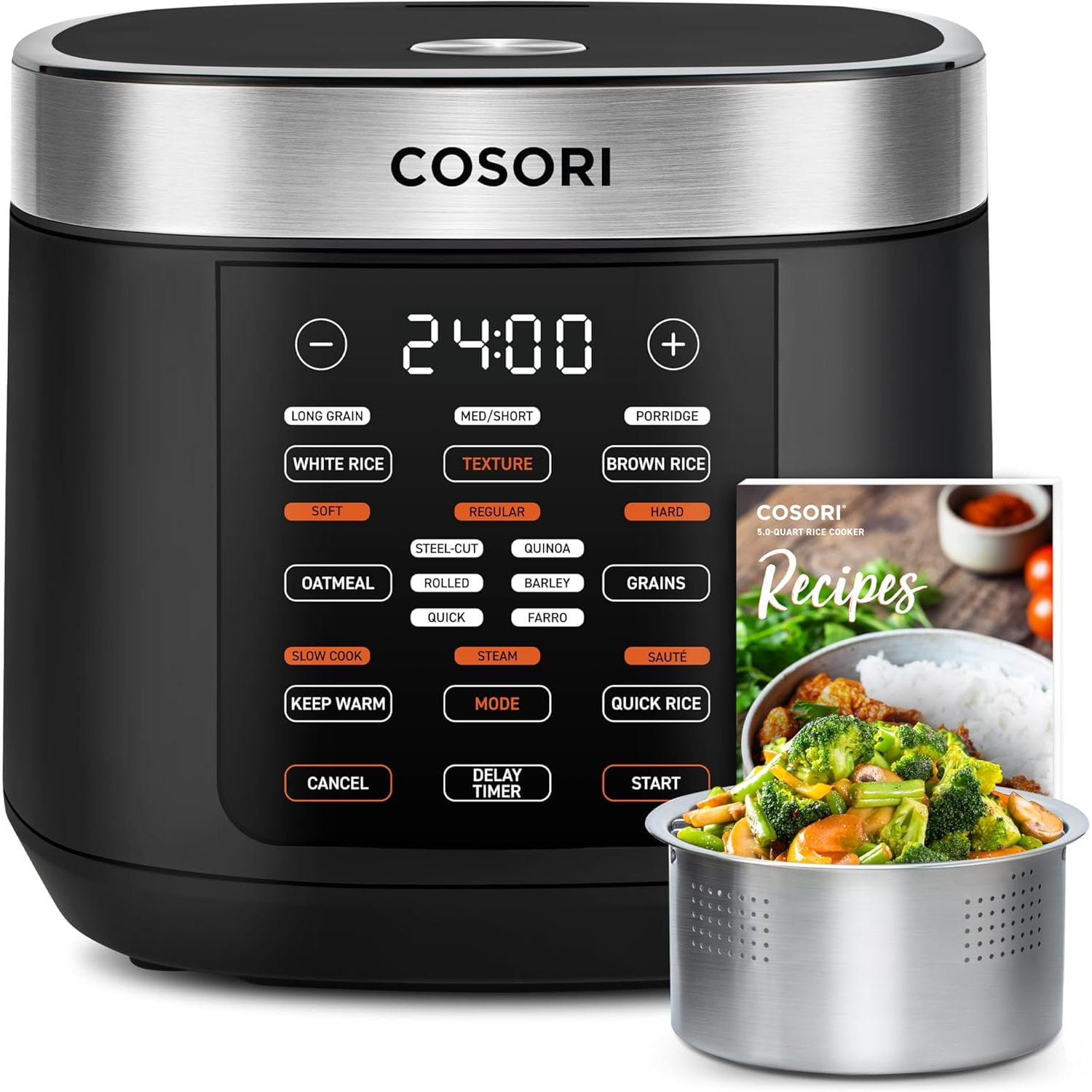 COSORI Rice Cooker 10 Cup, 24h Keep Warm, 18 Functions Fuzzy Logic Rice ...