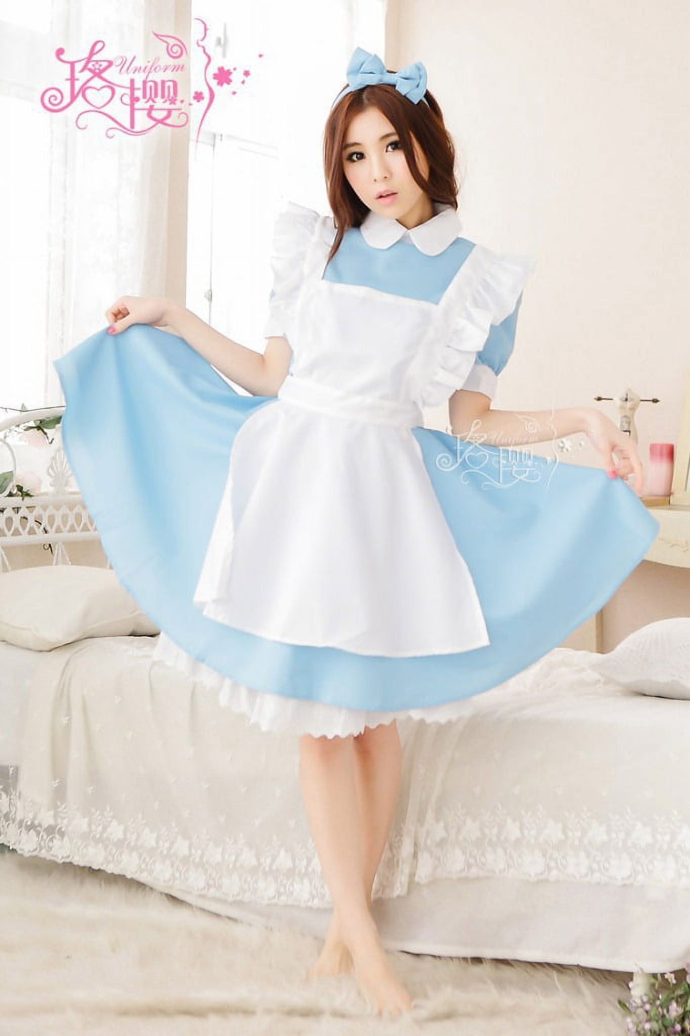 COSPLAY Alice in Wonderland super cute maid costume water blue maid ...