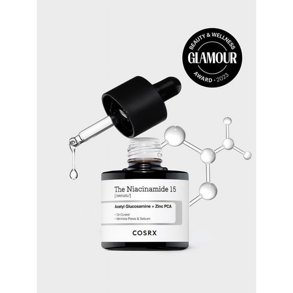 COSRX, The Niacinamide 15 Serum, 0.68 fl.oz, Acne and Sebum Care ...