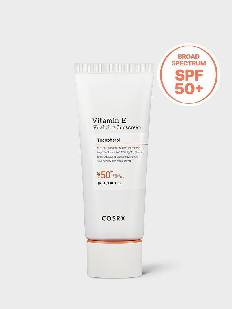 COSRX Vitamin E Sunscreen SPF 50+, 1.69 oz, UV Protection, No White Cast - Walmart.com