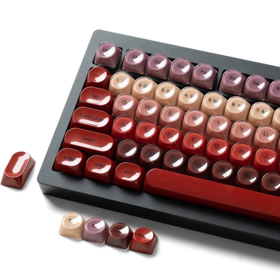 COSTOM MOA Profile Keycaps, 134 Keys PBT Keycap Dye-Sublimation Rainbow ...