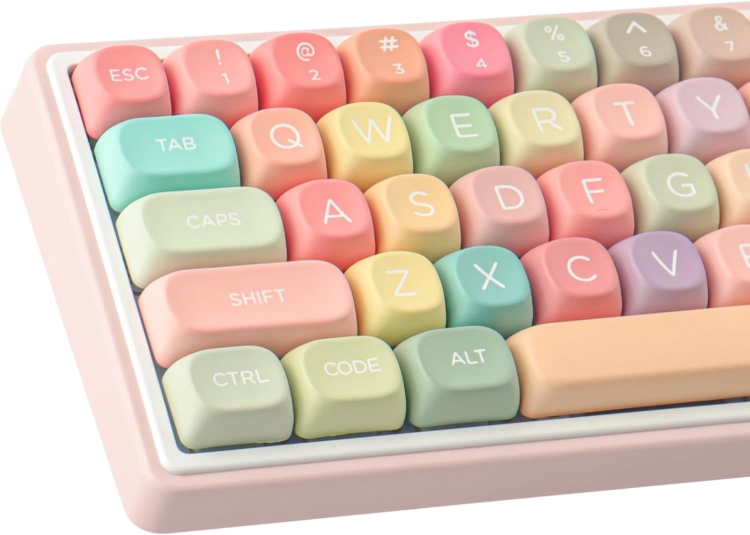 COSTOM MOA Profile Keycaps, 134 Keys PBT Keycap Dye-Sublimation Rainbow ...