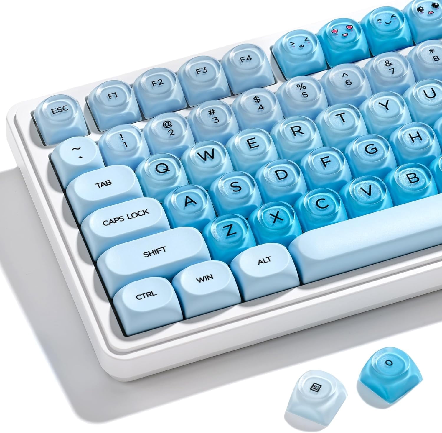 COSTOM, PBT Keycaps, Jelly Creamy MOA Profile 132 Keys, Blue - Walmart.com