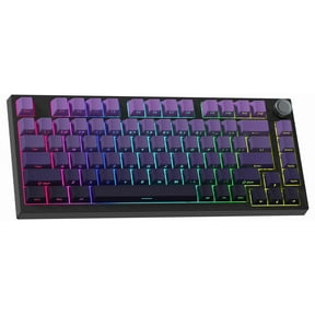 Pink Typewriter Style Mechanical Gaming Keyboard, White Backlit, 104 ...