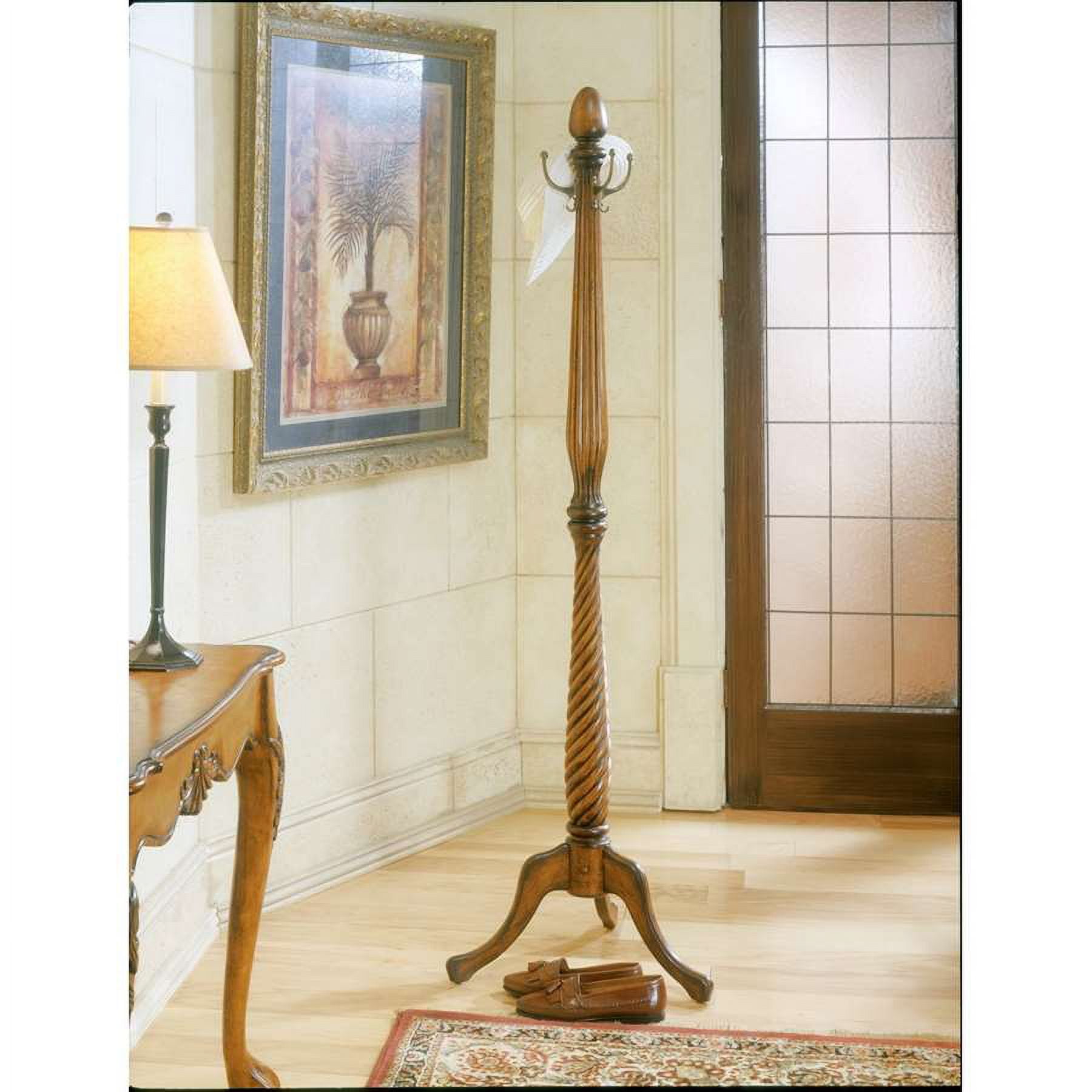 Butler Costumer Coat Rack with Umbrella Stand, Vintage Oak - 980001 ...