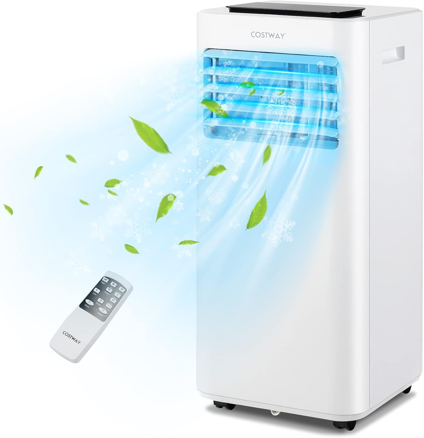 COSTWAY 10000 BTU Portable Air Conditioner, 3 in 1 AC Unit, Fan ...