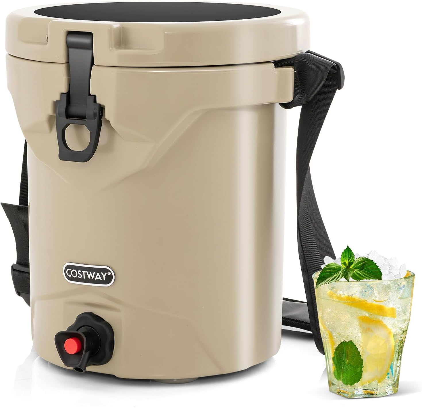 COSTWAY 2.5 Gallon/10 QT Cooler with Beverage Dispenser, Insulated Ice ...