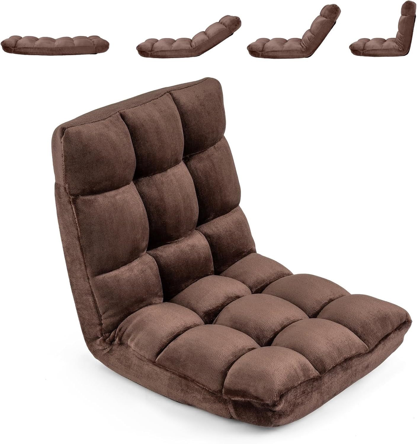 COSTWAY Floor Chair, Video Gaming Chairs with Back Support, Adjustable ...