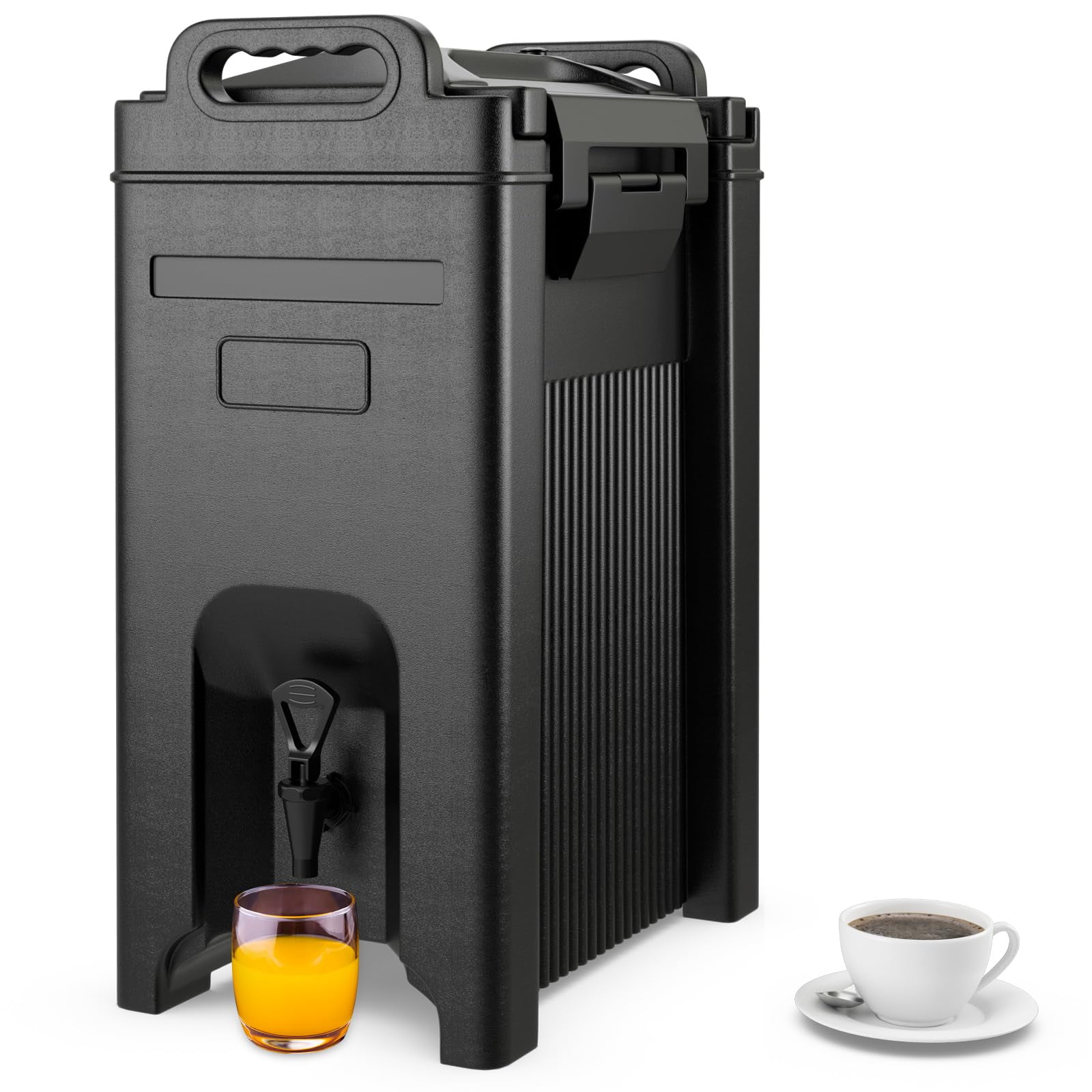 COSTWAY Insulated Beverage Dispenser, 5 Gallon Ice and Hot Drink Server ...