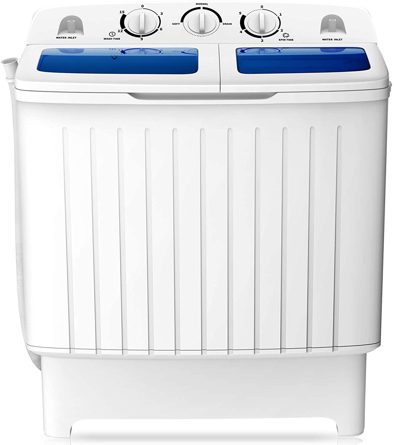 COSTWAY Portable Washing Machine, Twin Tub 18 Lbs Capacity, Washer(11 ...