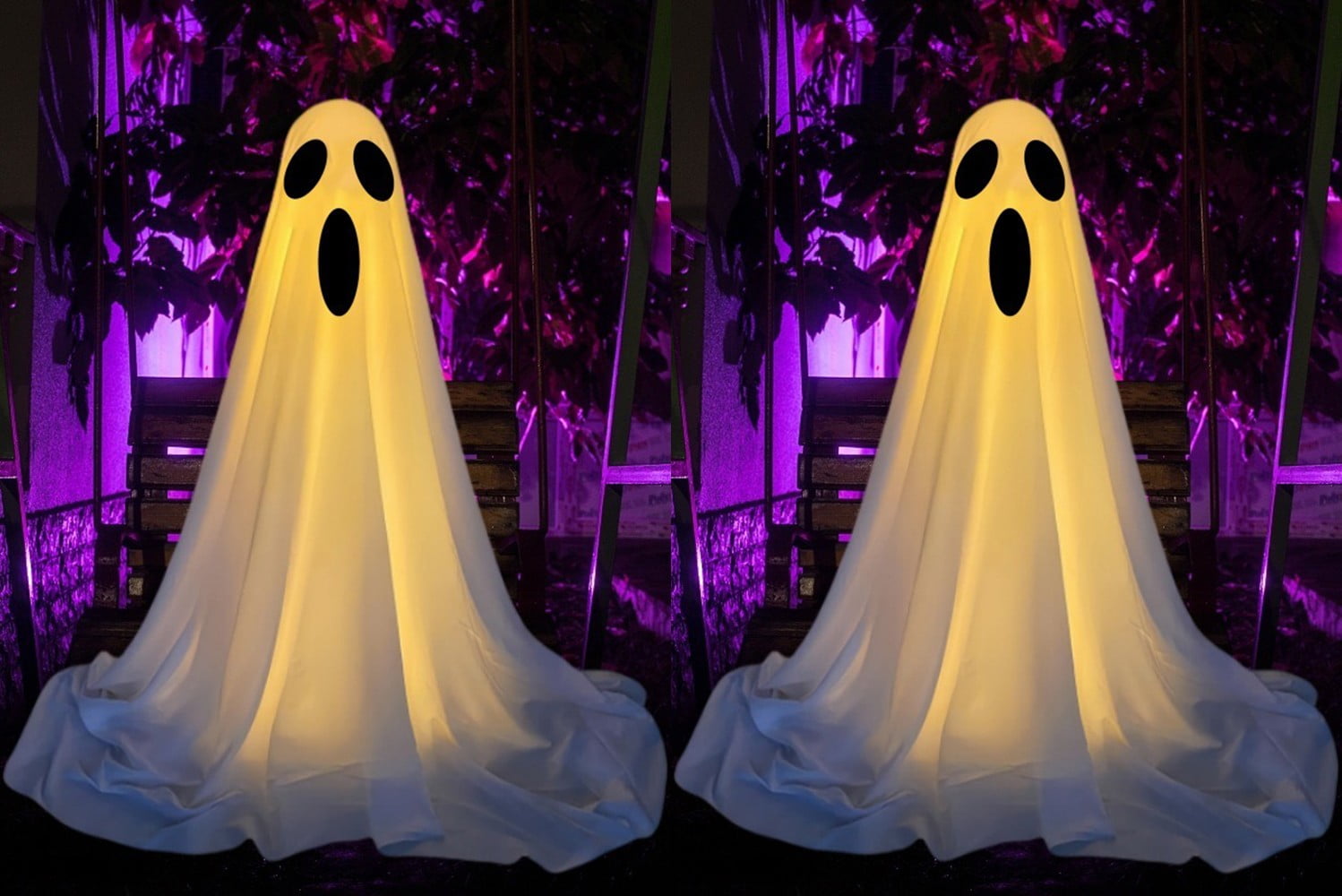 COSTYLE 2 Packs Halloween Decorations Outdoor, Spooky Ghost Decor with ...