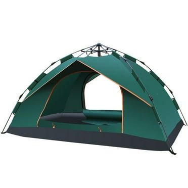 3-4 Person Automatic Pop up Camping Tent Waterproof Lightweight Dome Tent Mesh Doors and Windows ...