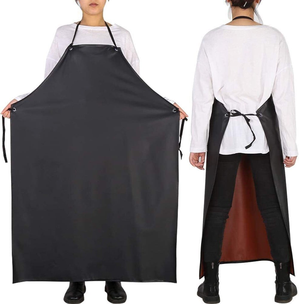 COSTYLE Waterproof Vinyl Apron 45 inch, Heavy Duty Chemical Resistant ...