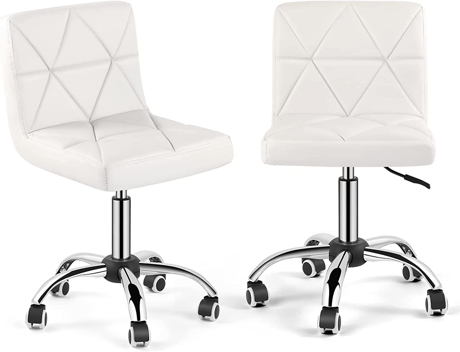 COSVALVE Armless Desk Chair Set of 2, Low Back Swivel Office Chair ...