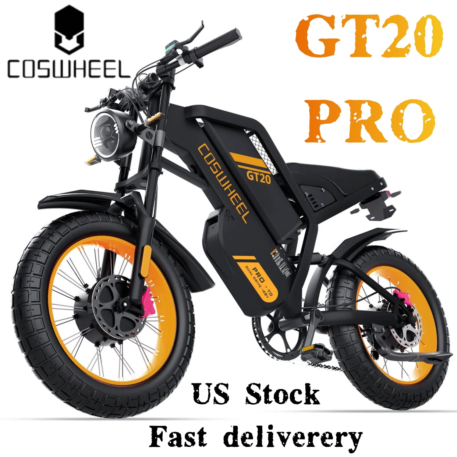 3000W Peak Dual Motor COSWHEEL GT20 Pro Electric Bike for Adults, with ...