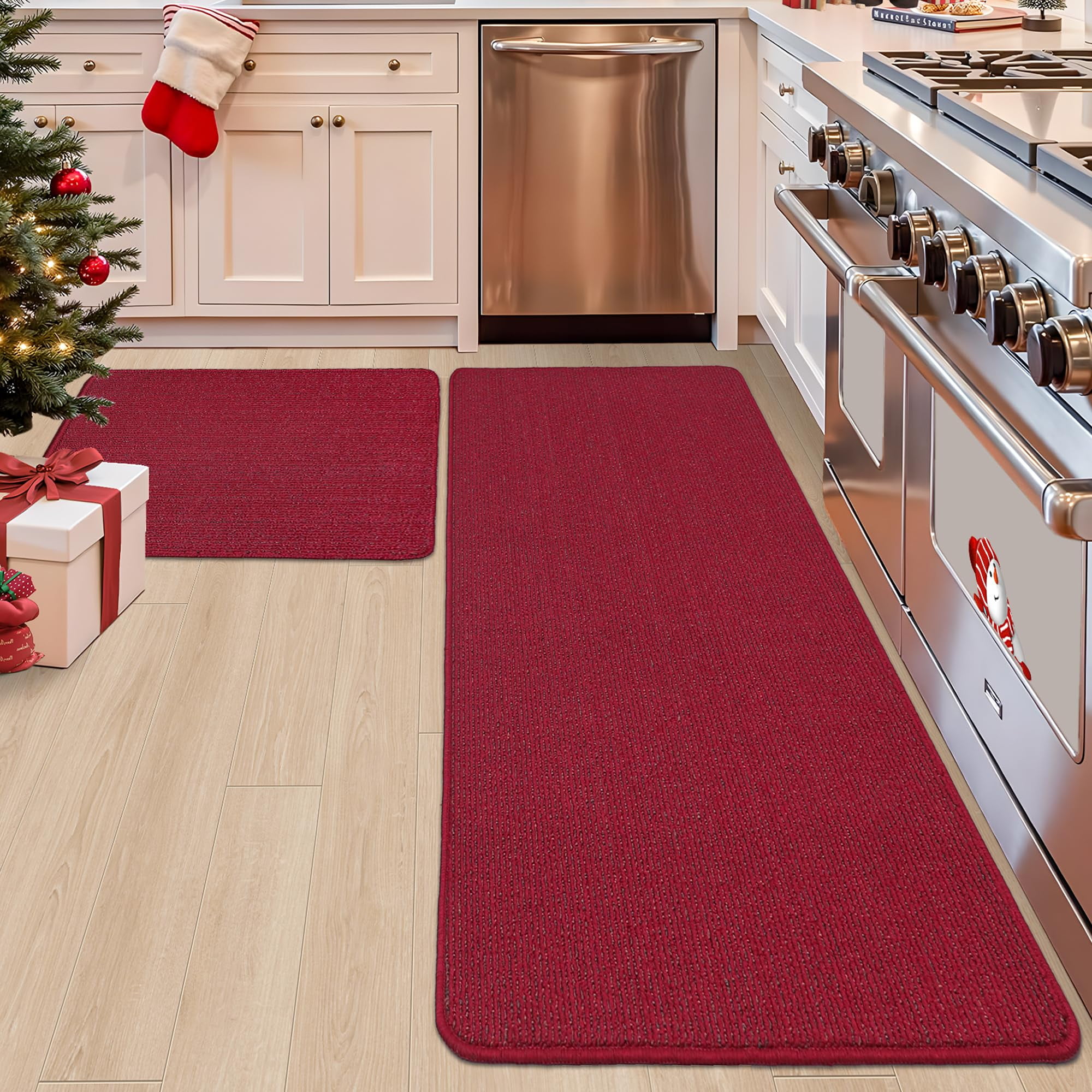 COSY HOMEER 24x35 Inch/24X60 Inch Kitchen Rug Mats Made of 100% ...