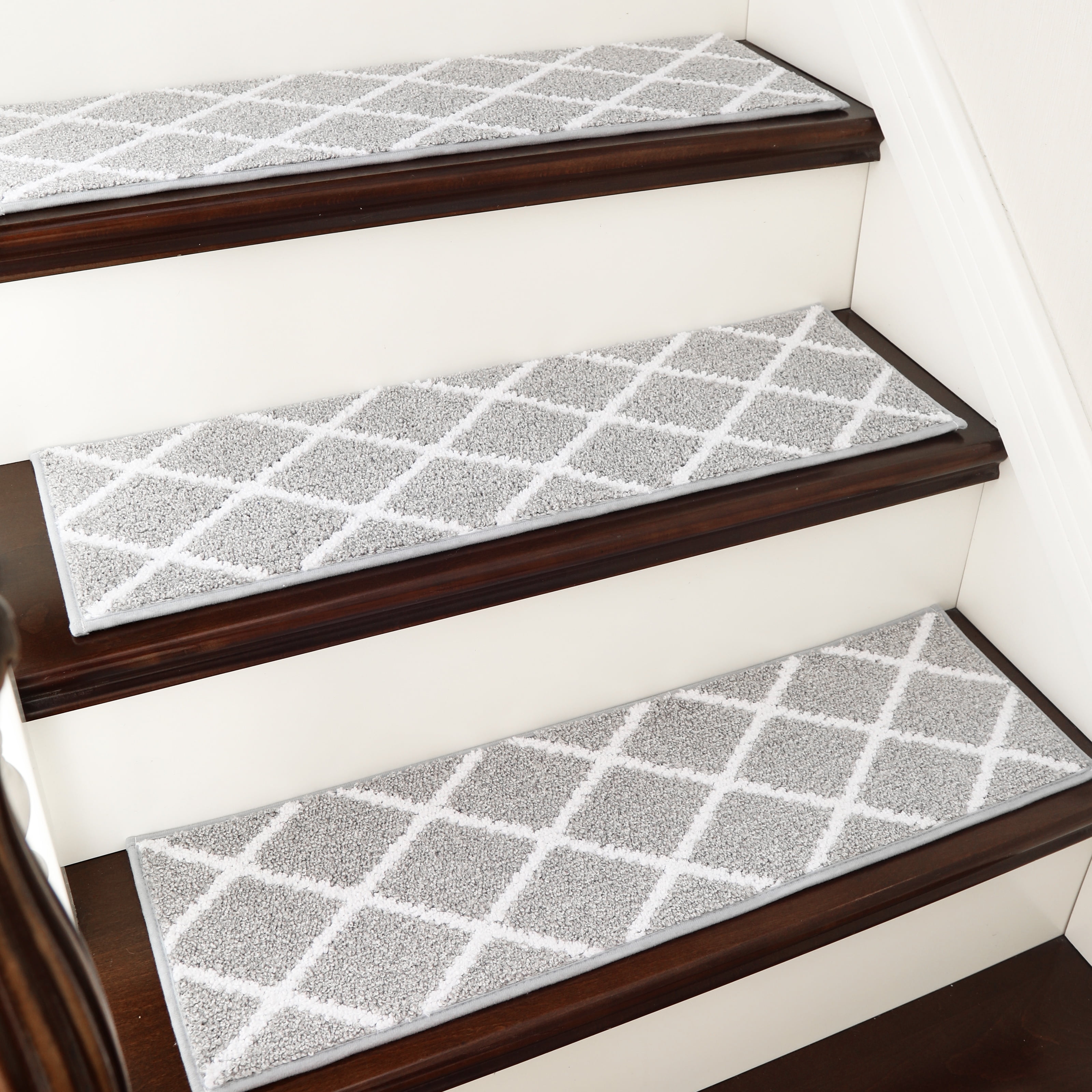 COSY HOMEER Edging Stair Treads 9"x28"(15 PCS), Non-Slip Carpet for ...