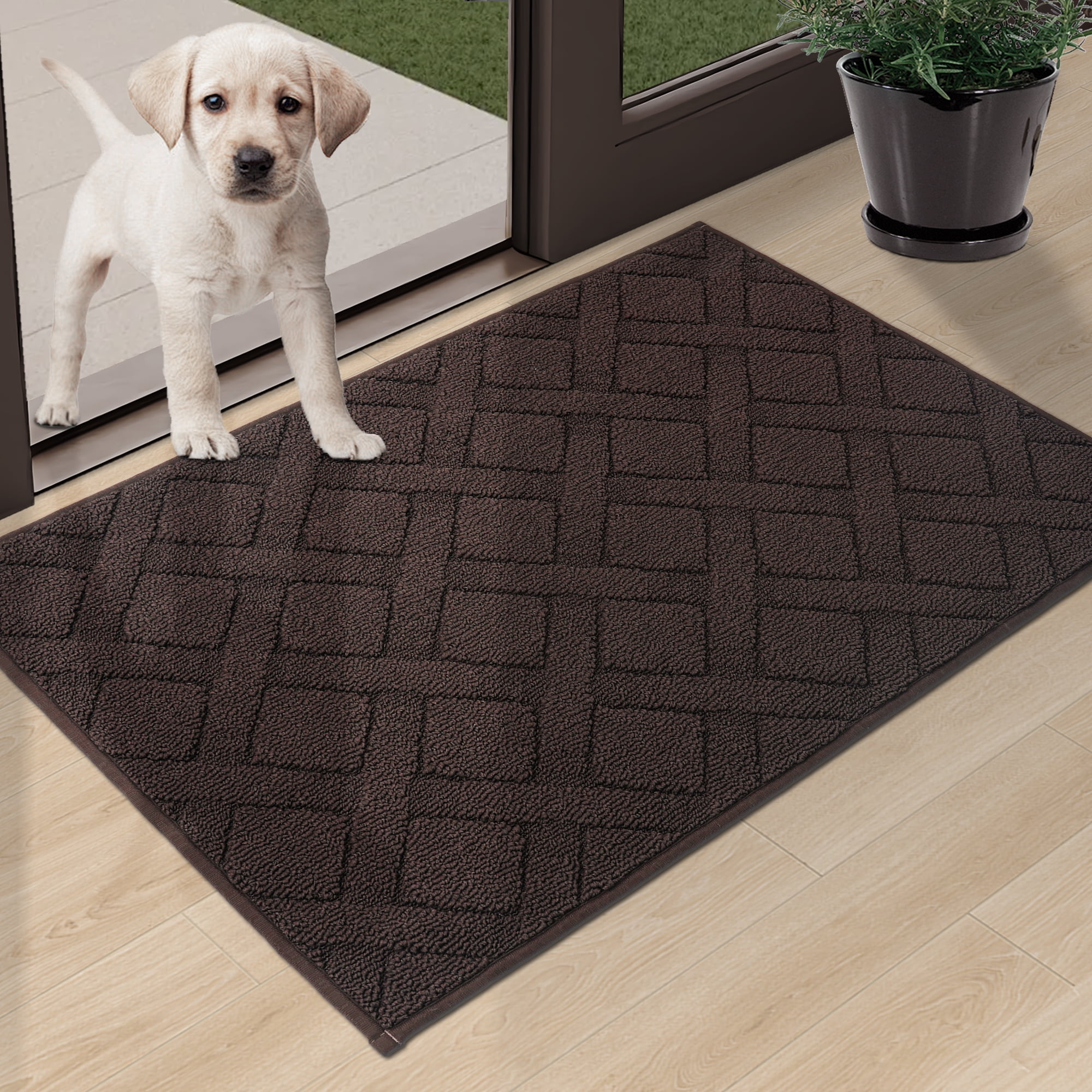 COSY HOMEER Indoor Dog Doormat, 24"x36", Non-Slip Front Door Mat for ...