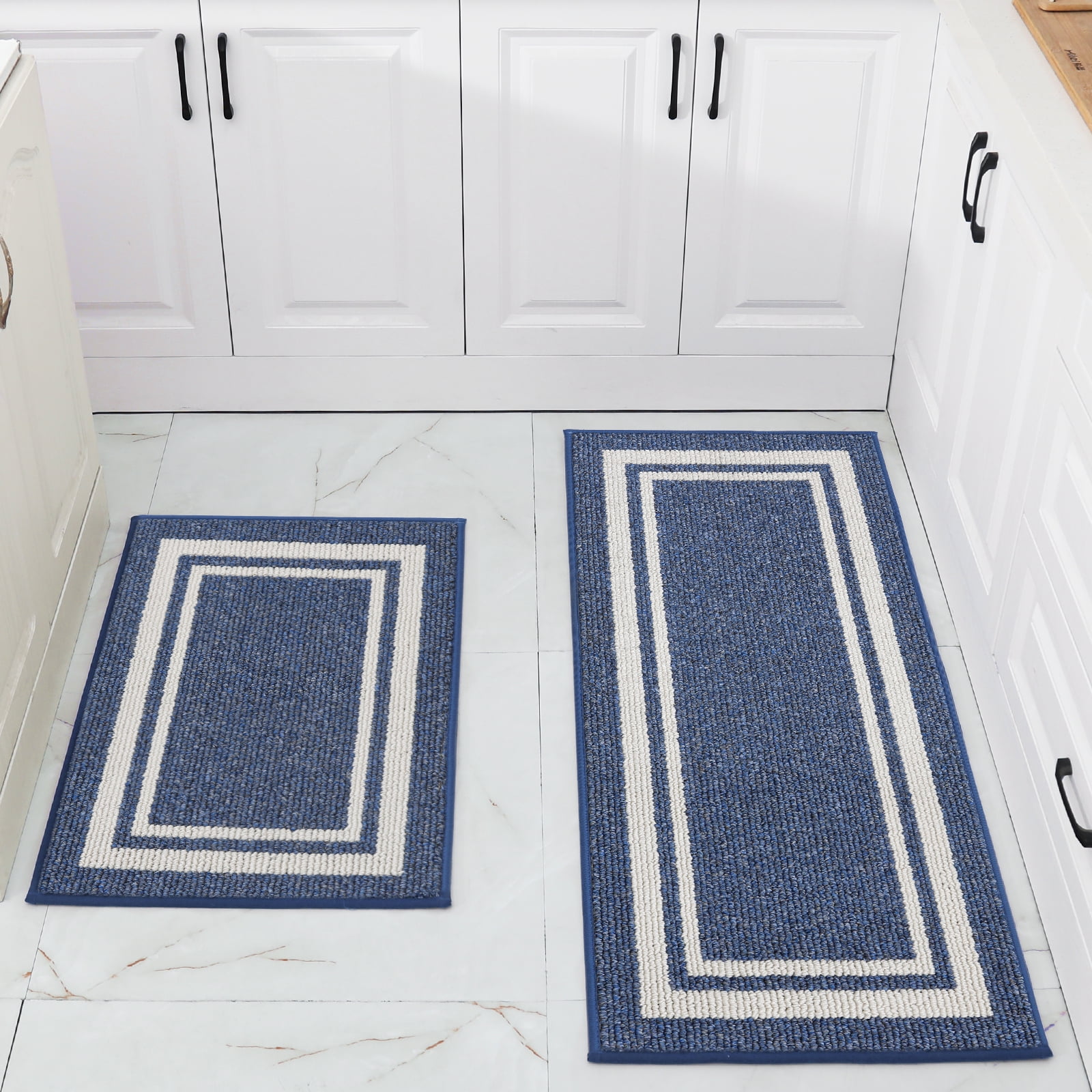 "COSY HOMEER 2-Piece Kitchen Rugs, 20""x48"" & 20""x30"", Non-Slip ...