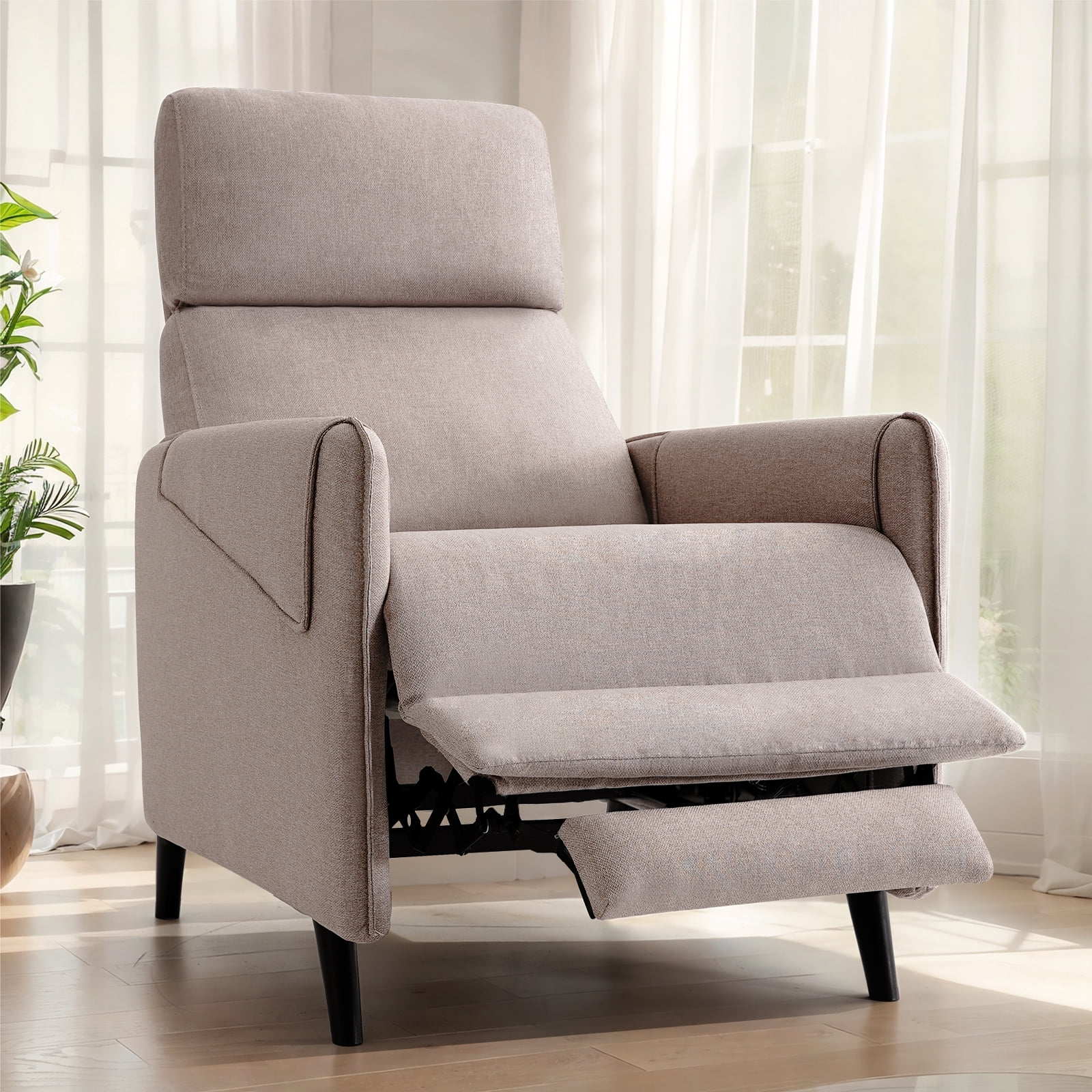 COSYJOY 26" Wide Adjustable Single Recliner Upholstered Recliner Sofa ...