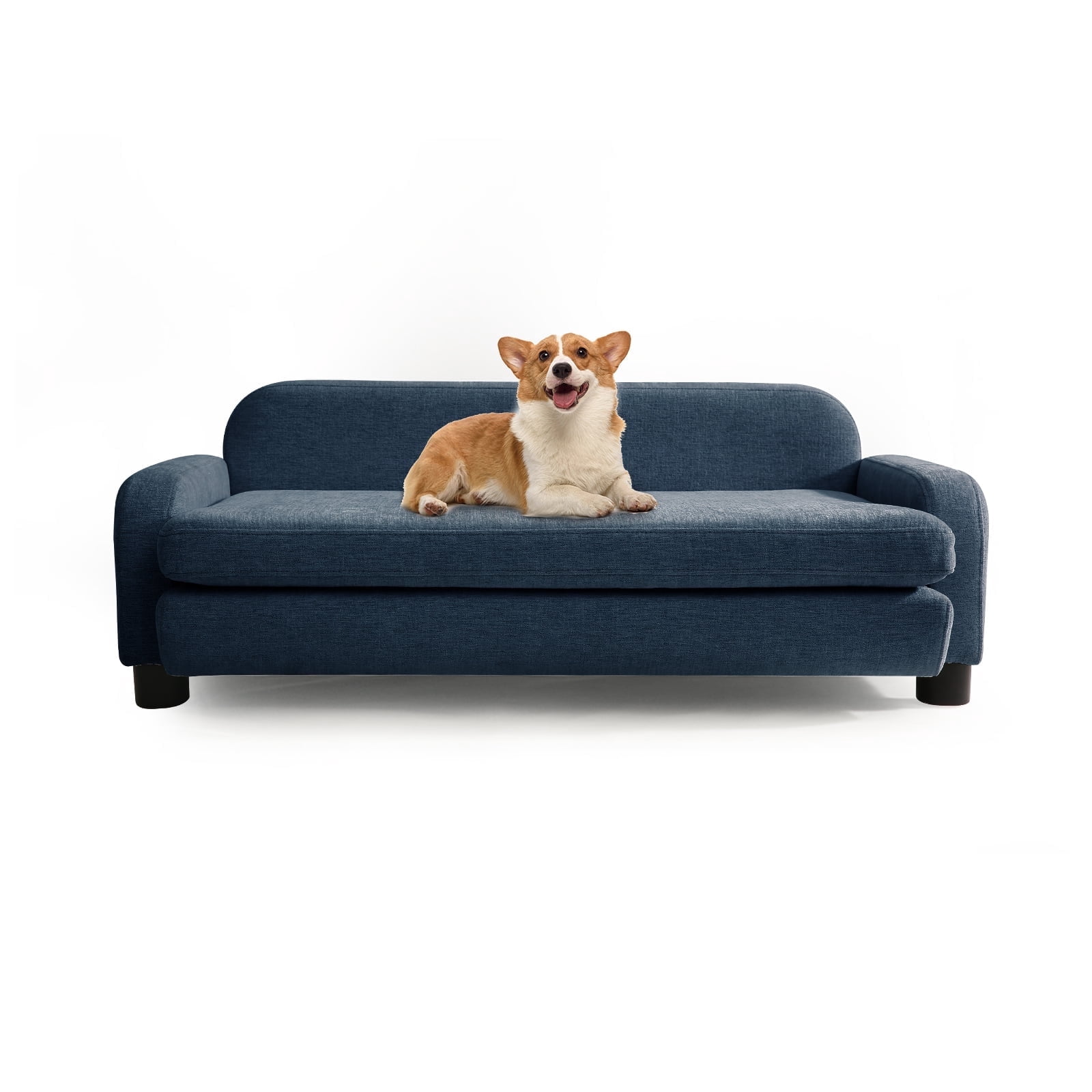 COSYJOY Durable Chenille Pet Sofa, 35" Dog Couch Bed, Foam Cushion ...