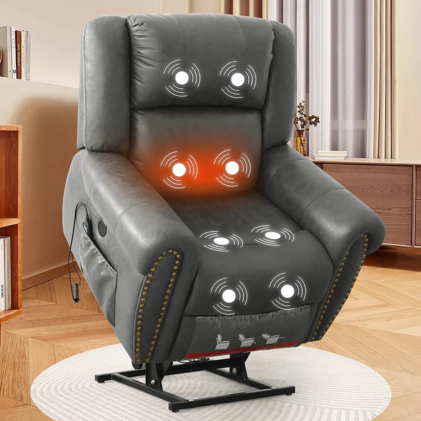 COSYJOY Dual Motor Infinite Position Oversized Lift Recliner Chair ...