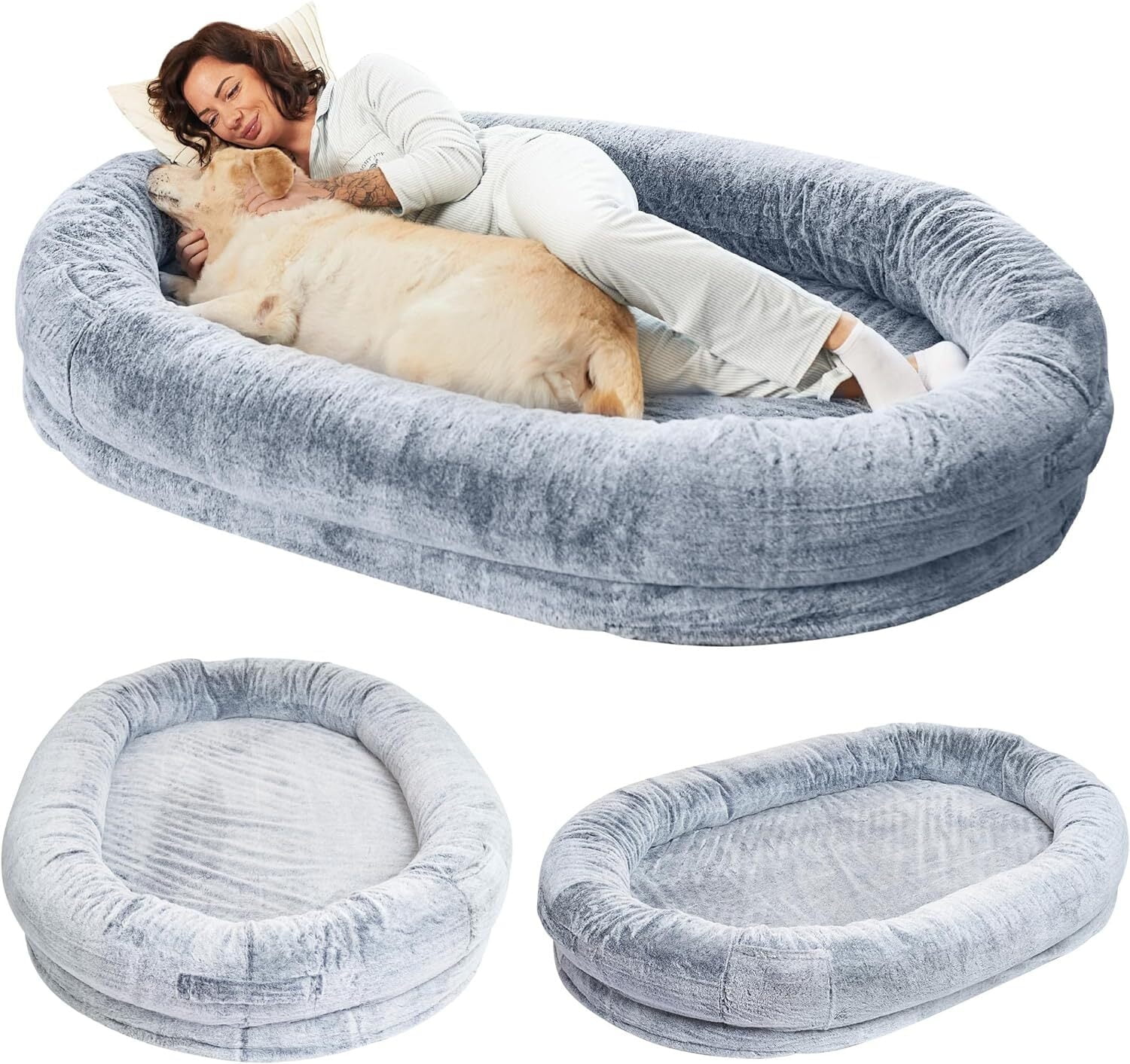 COSYJOY Large Dog Bed for Adults and Pets, Human Sized Dog Bed For ...