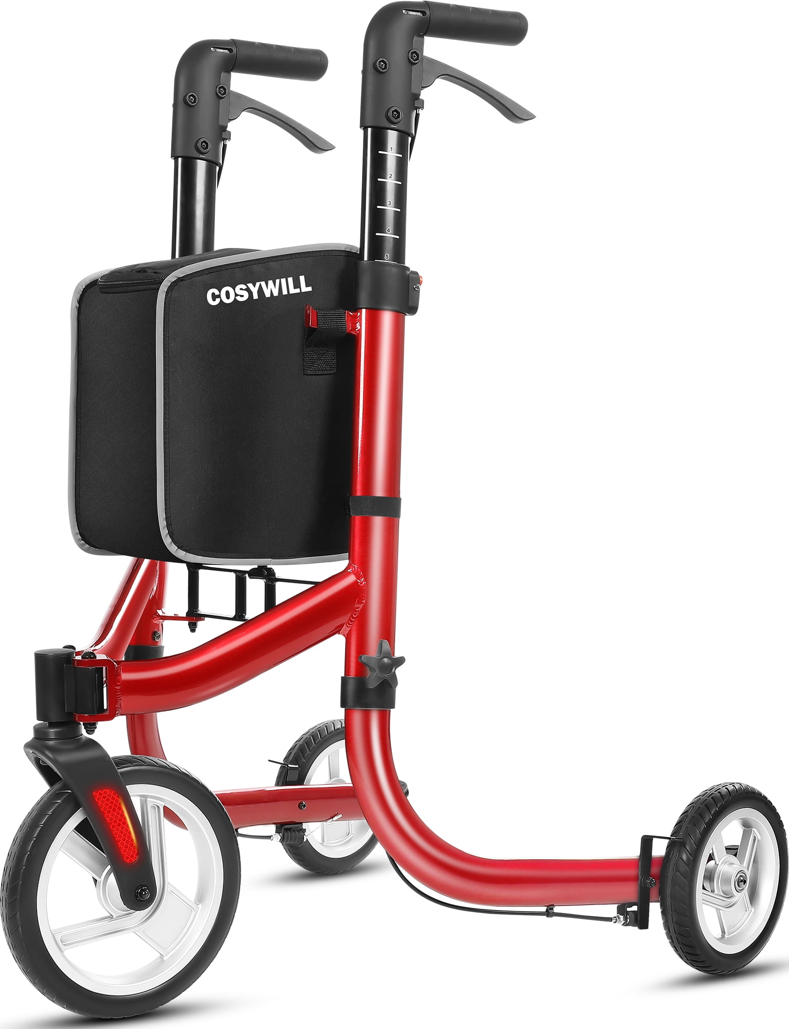 COSYWILL 3 Wheel Rollator Walkers for Seniors,Ultra Lightweight ...