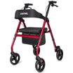 Equate Rolling Walker for Seniors, Rollator with Seat and Wheels, Black ...