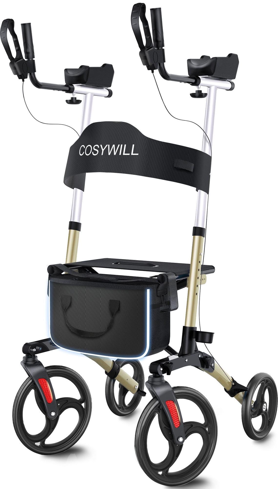 COSYWILL Upright Rollator Walker,Stand Up Walkers for Seniors and ...