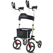 PHOENIX RISE UP 4 Wheel Rollator Walker, Adjustable, Folding Aluminum ...