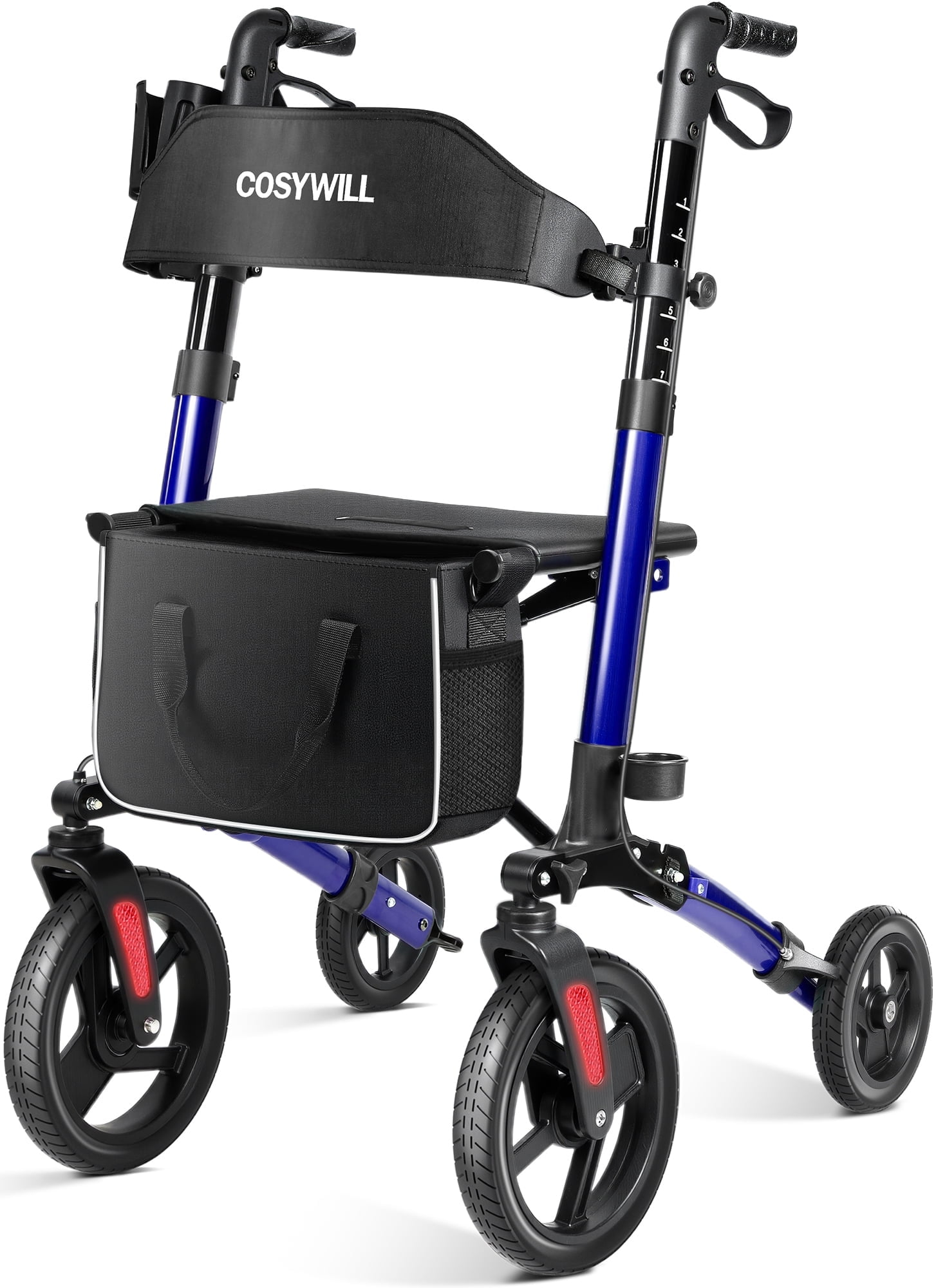 COSYWILL Walkers for Seniors,Foldable Rollator Walker with Seat ...