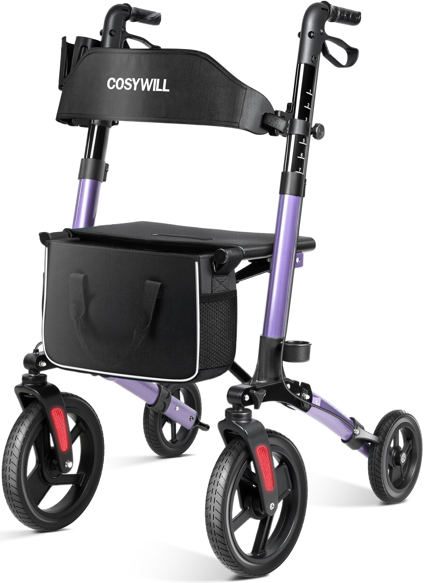 COSYWILL Walkers for Seniors,Foldable Rollator Walker with Seat ...