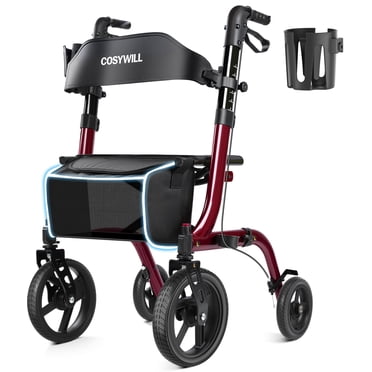 Drive Medical Nitro Euro Style Rollator Rolling Walker, Red - Walmart.com
