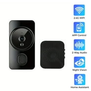 Amcrest WiFi Video Doorbell, 2.4 GHz, Two-Way Audio, 140° Wide Angle ...