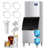 ZK-110 120V 495W 110lbs/50kg/24h Ice Maker Stainless Steel Transparent ...