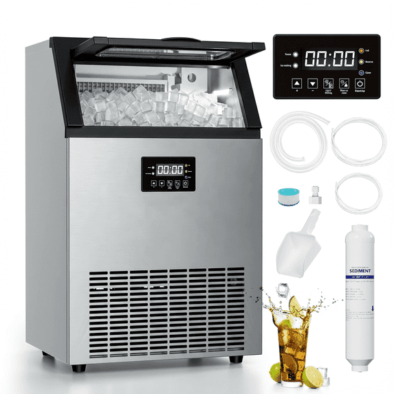 OUTBID Commercial Ice Maker Machine 300LBS/24H, 20’’ Under Counter Ice ...