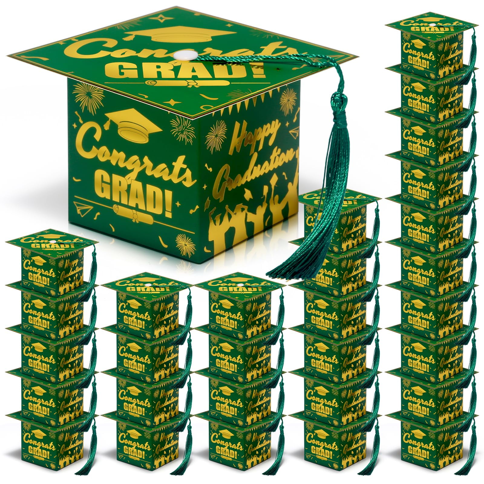 COTOPHER 36 Pack Mini Graduation Cap Gift Boxes, Graduation Candy Boxes ...