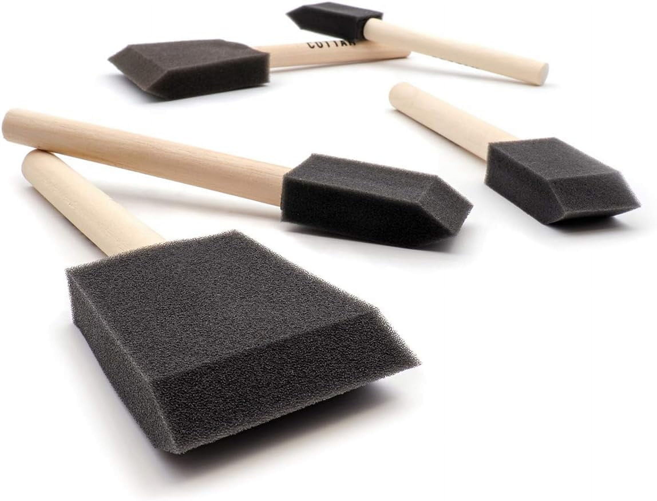 COTTAM Poly Foam Brush Set - Used For Oil, Paint, Varnish, Glue, Craft ...