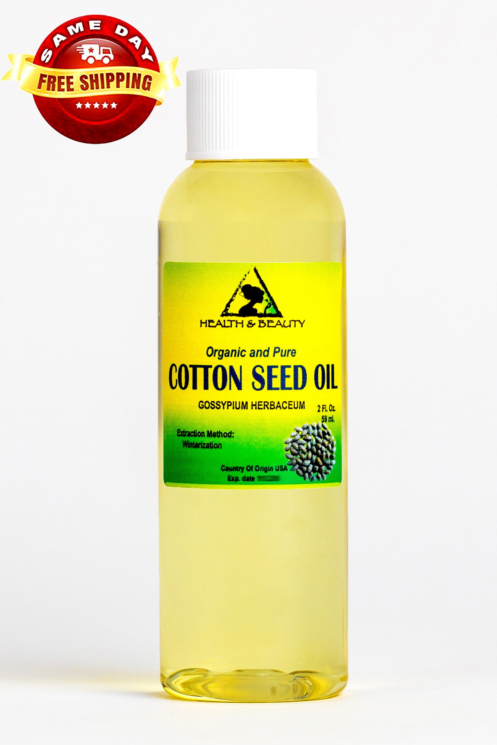 H&B Oils Center Co, Cotton Seed Oil, Cold Pressed, Winterized, Pure, 2 ...